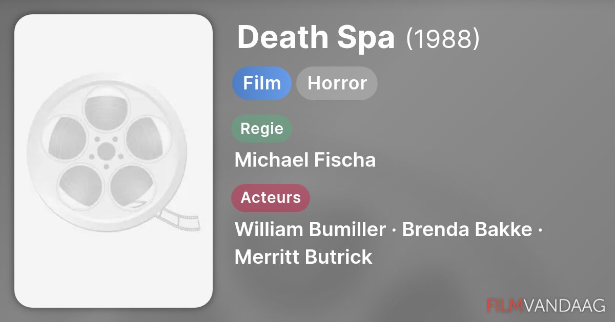 Death Spa (film, 1988) - FilmVandaag.nl