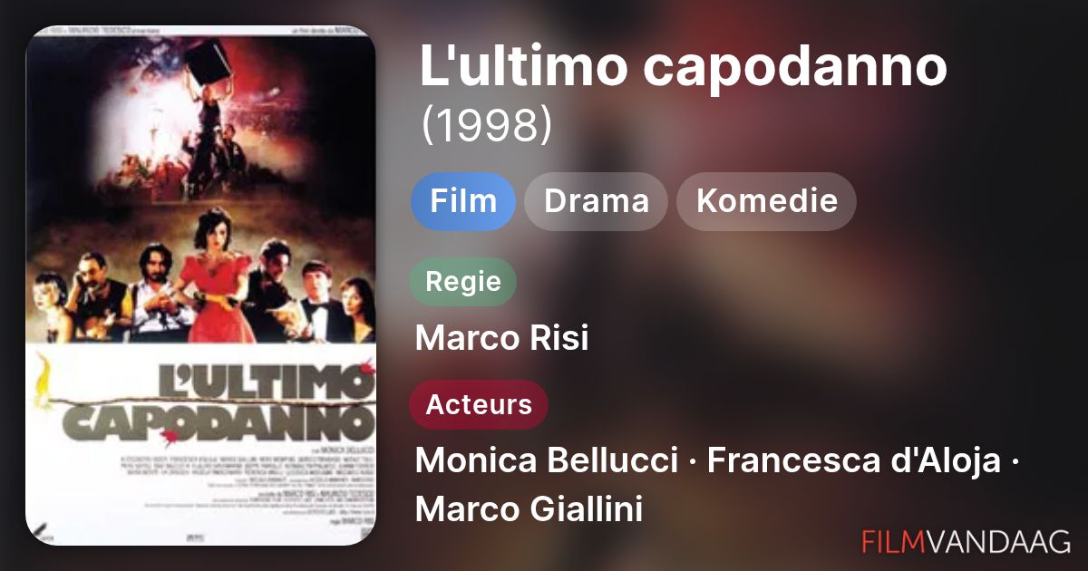 L'ultimo capodanno (film, 1998) - FilmVandaag.nl
