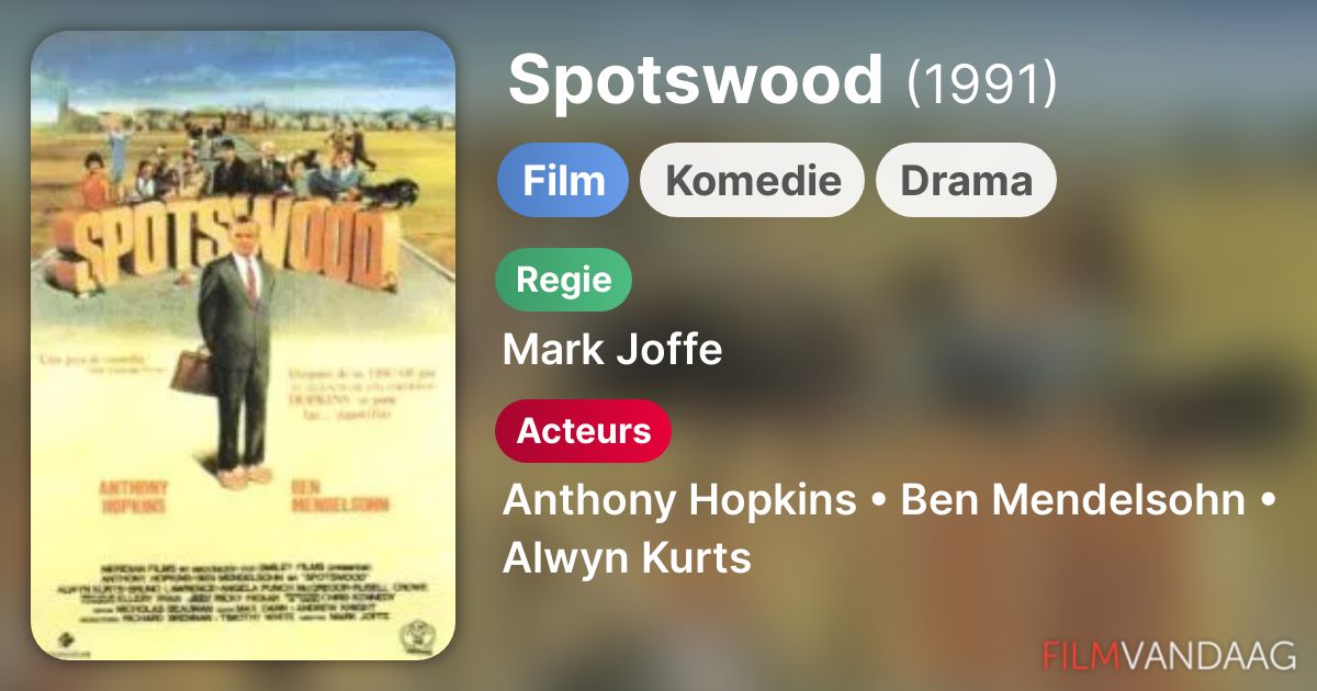 Spotswood (film, 1992) - FilmVandaag.nl