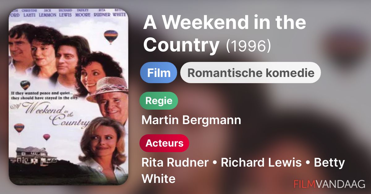 A Weekend in the Country (film, 1996) - FilmVandaag.nl