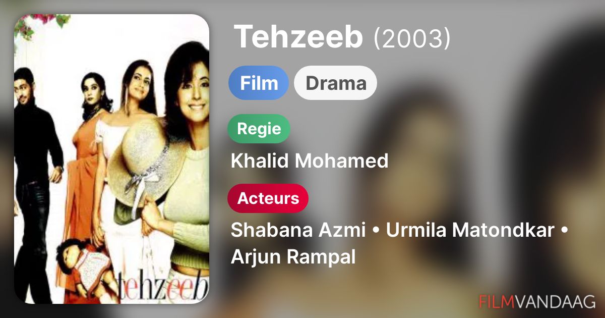 Tehzeeb (film, 2003) - FilmVandaag.nl