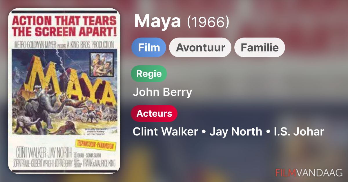 Maya (film, 1966) - FilmVandaag.nl
