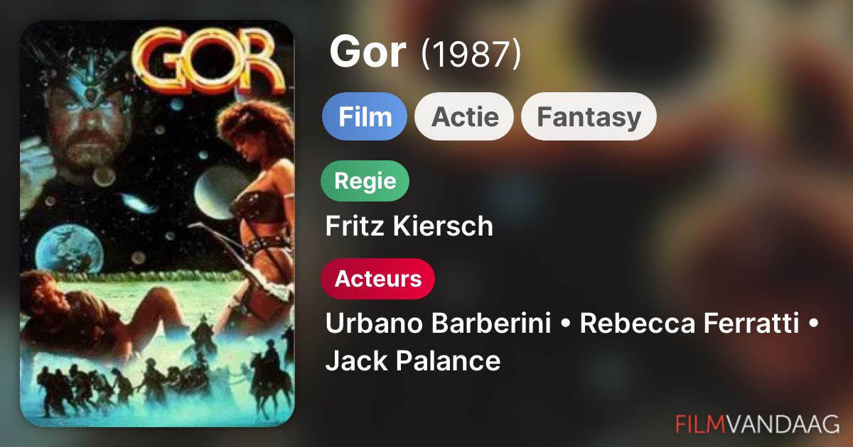Gor (film, 1987) - FilmVandaag.nl