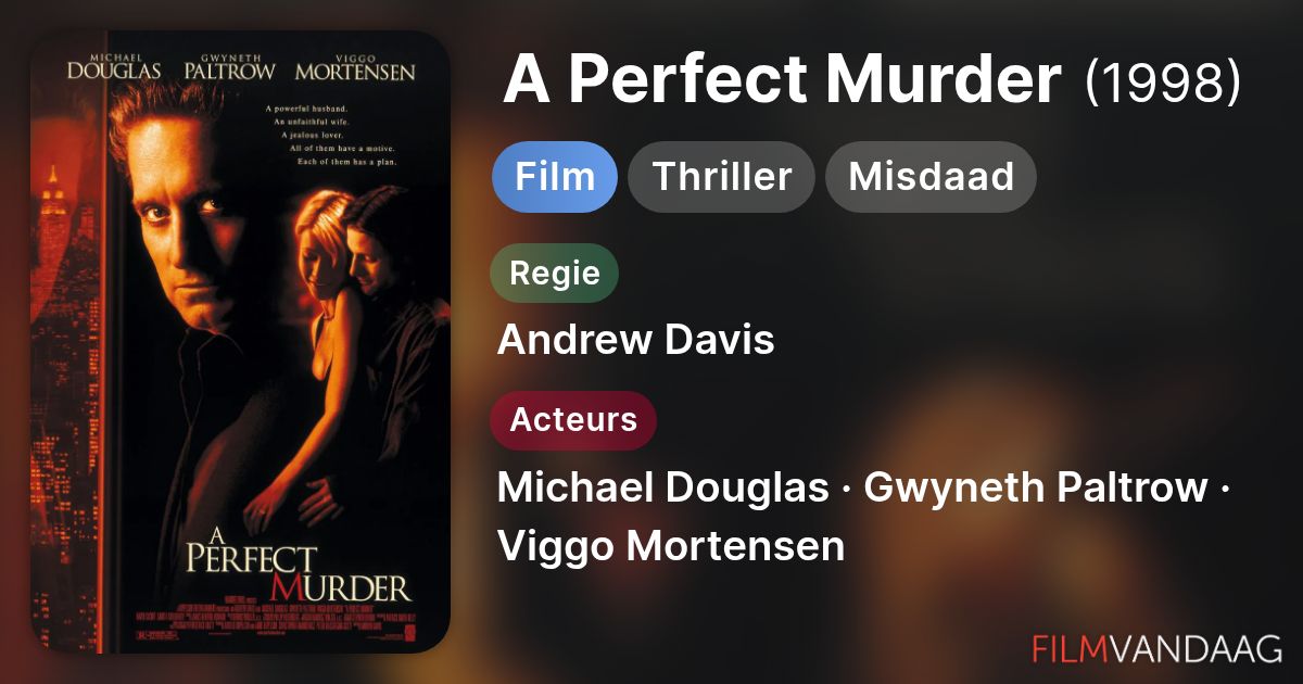 A Perfect Murder (film, 1998) - FilmVandaag.nl