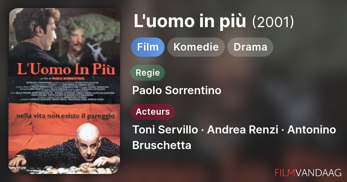 L'uomo in più (film, 2001) - FilmVandaag.nl