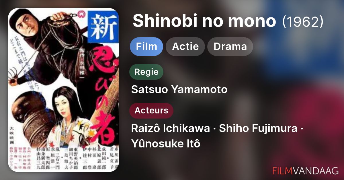 Shinobi no mono (film, 1962) - FilmVandaag.nl