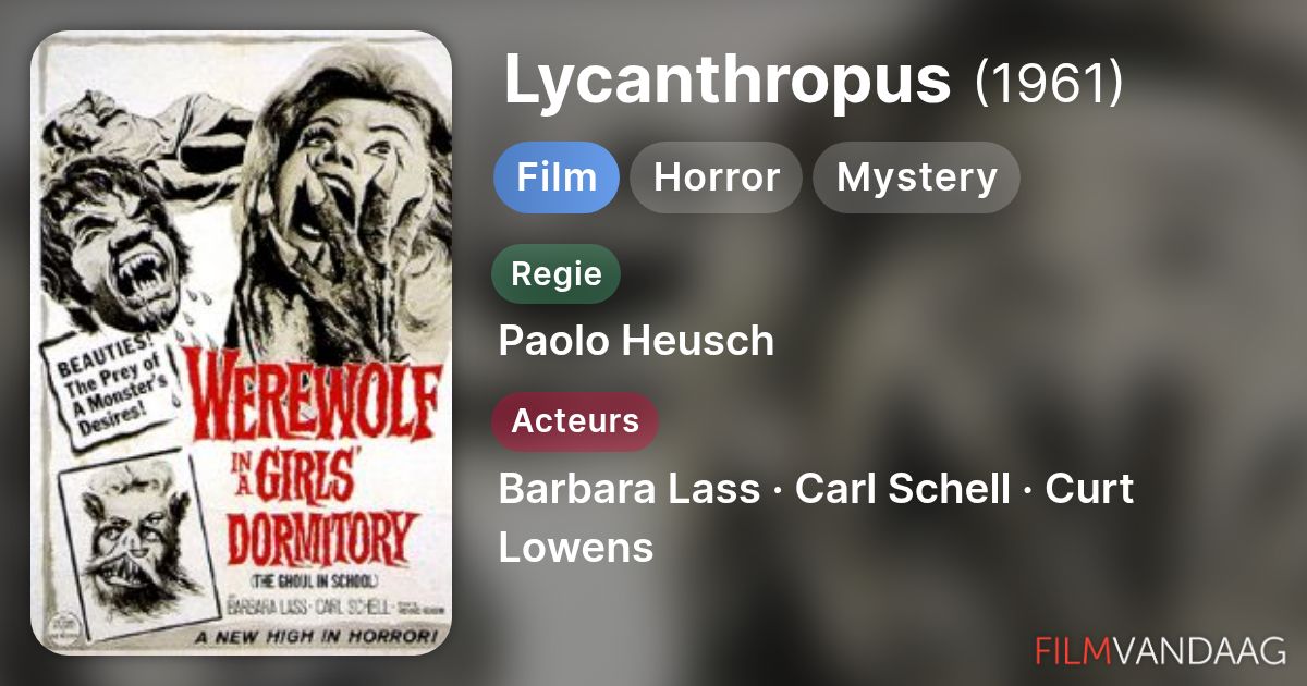 Lycanthropus (film, 1961) - FilmVandaag.nl
