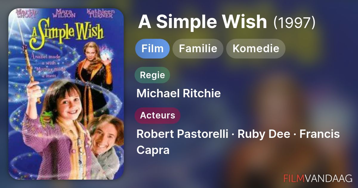 A Simple Wish (film, 1997) - FilmVandaag.nl