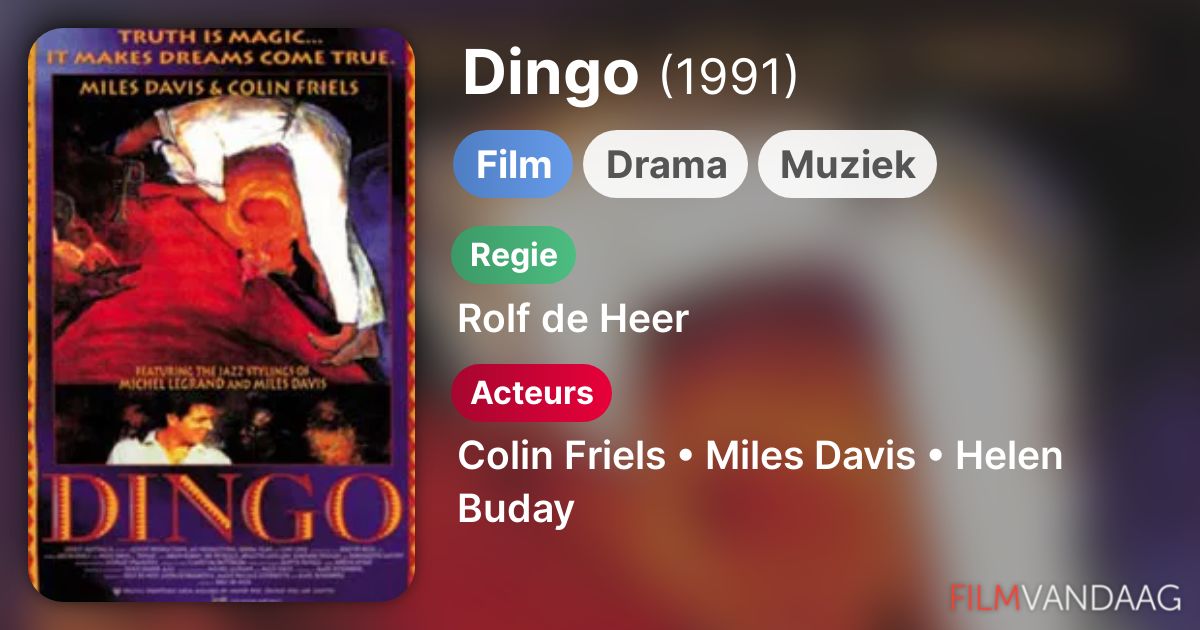 Dingo (film, 1991) - FilmVandaag.nl