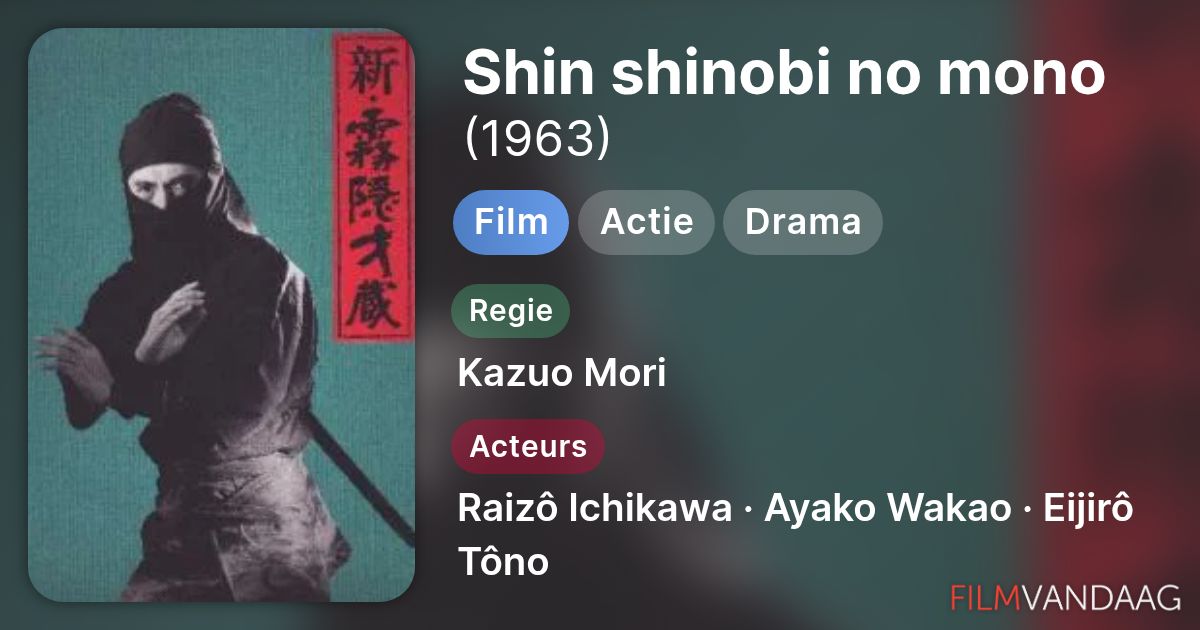 Shin shinobi no mono (film, 1963) - FilmVandaag.nl