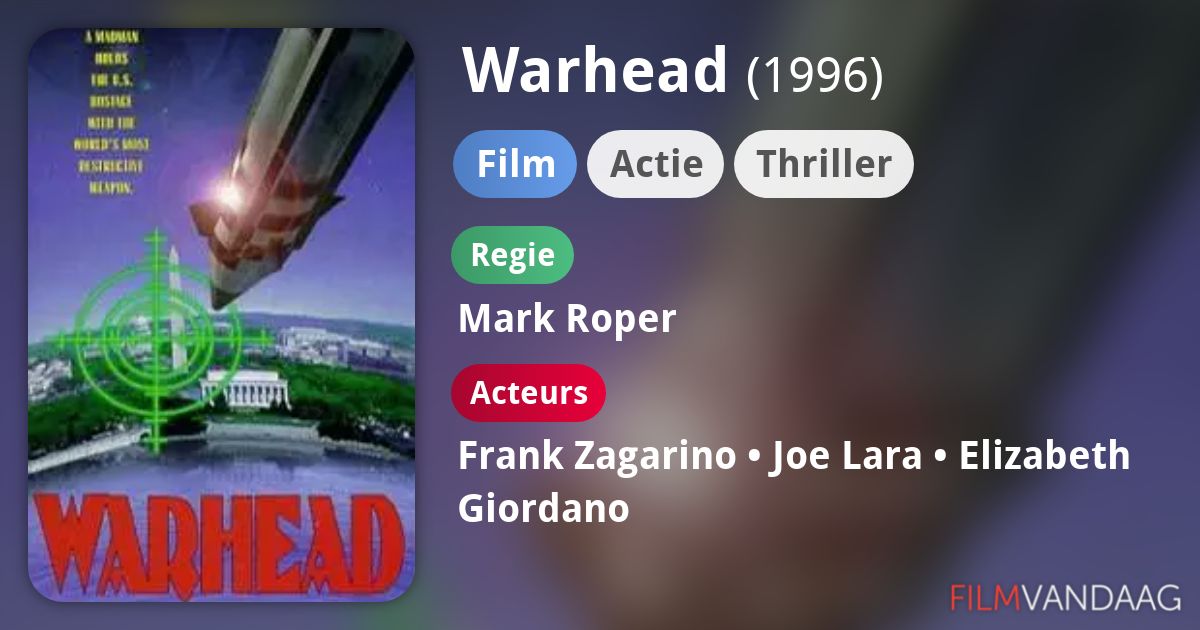 Warhead (film, 1996) - FilmVandaag.nl