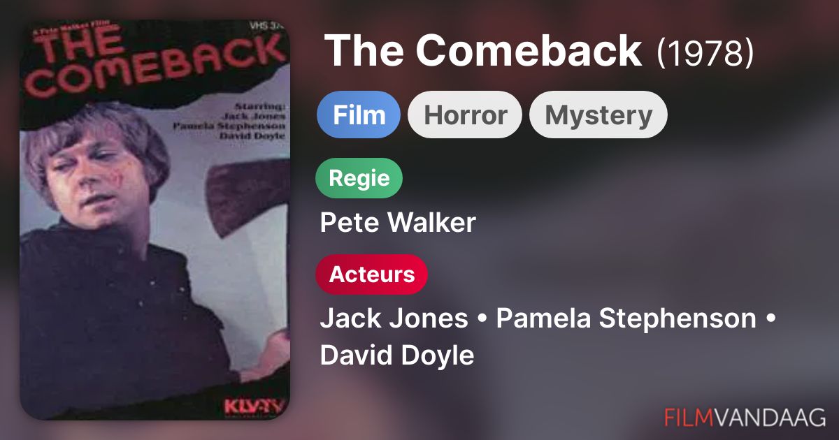The Comeback (film, 1978) - FilmVandaag.nl
