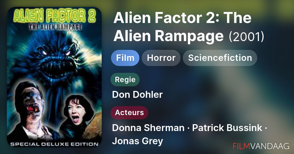 Alien Factor 2: The Alien Rampage (film, 2001) - FilmVandaag.nl