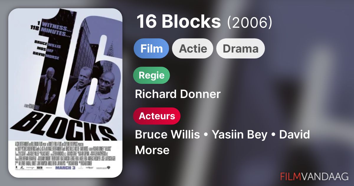 16 Blocks (film, 2006) - FilmVandaag.nl
