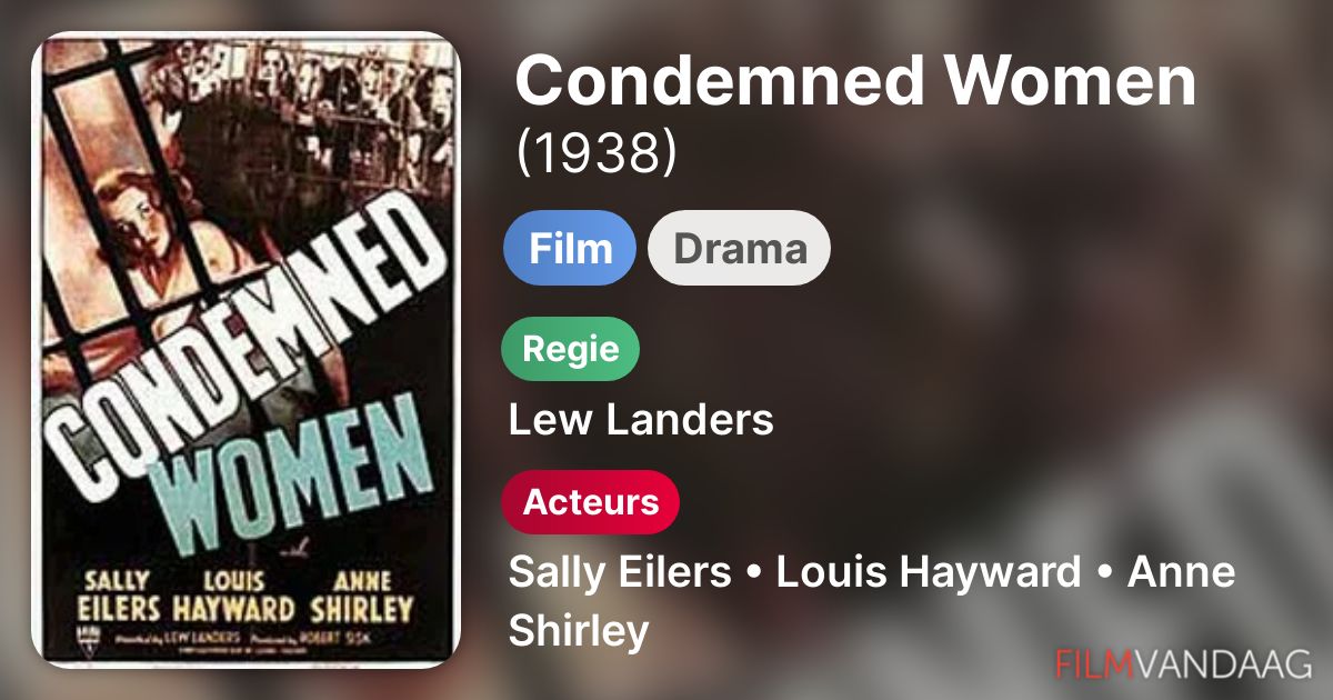 Condemned Women (film, 1938) - FilmVandaag.nl