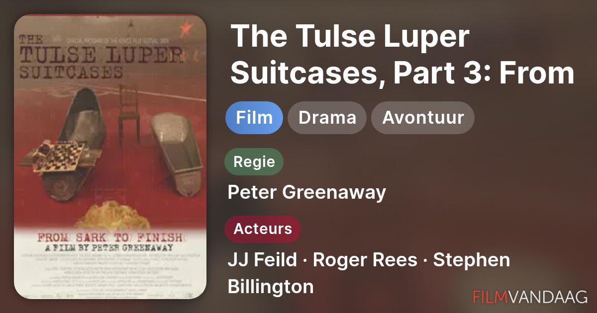 The Tulse Luper Suitcases, Part 3: From Sark to the Finish (film, 2004 ...