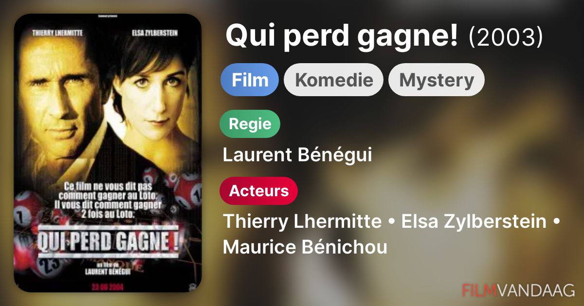Qui perd gagne! (film, 2004) kopen op dvd of blu-ray - FilmVandaag.nl