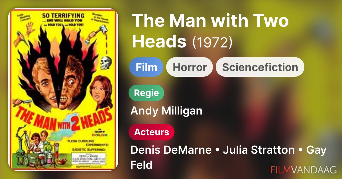 The Man with Two Heads (film, 1972) - FilmVandaag.nl