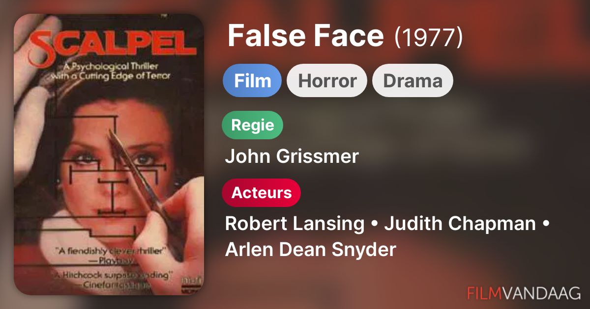 False Face (film, 1977) - FilmVandaag.nl