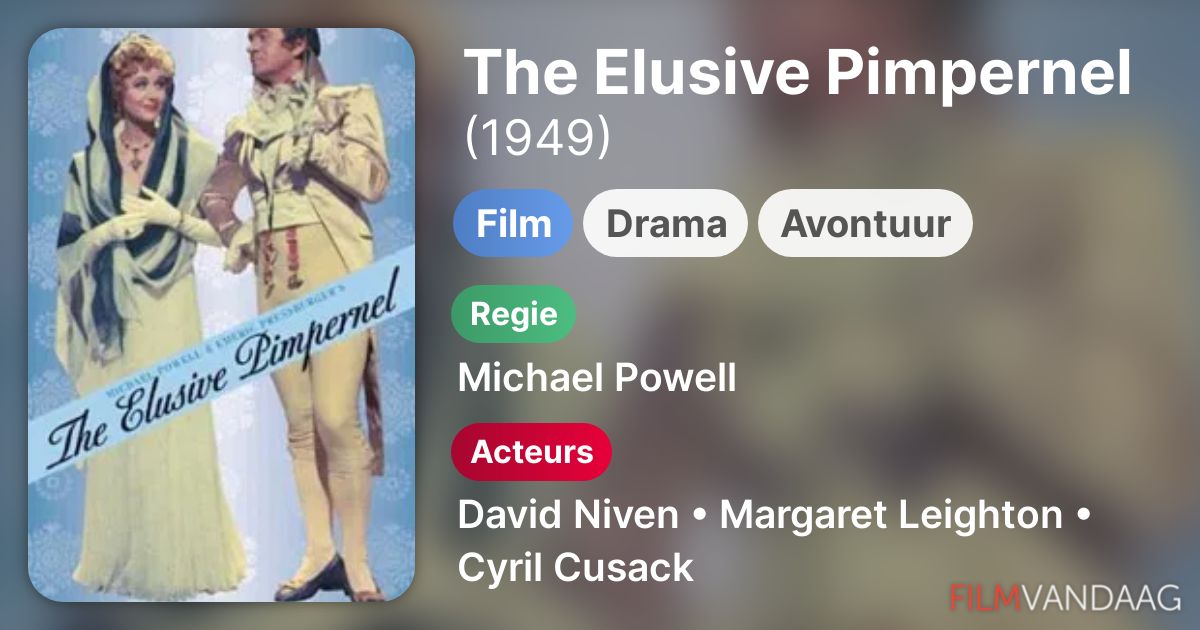 The Elusive Pimpernel (film, 1950) - FilmVandaag.nl