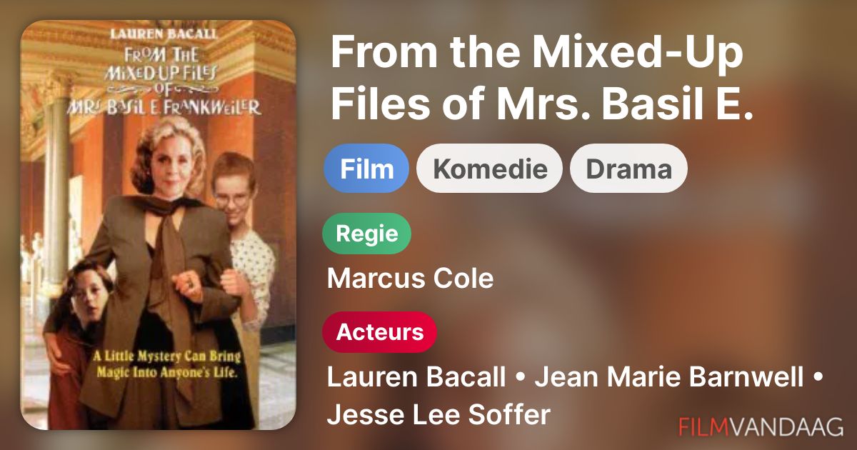 From the Mixed-Up Files of Mrs. Basil E. Frankweiler (film, 1995 ...