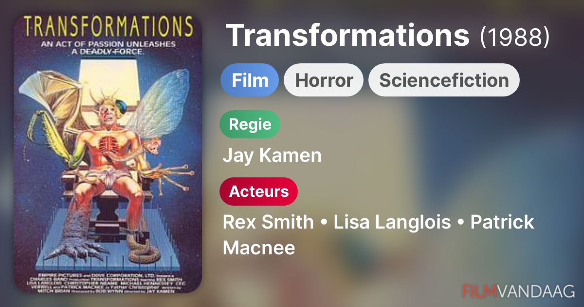Transformations (film, 1991) - FilmVandaag.nl
