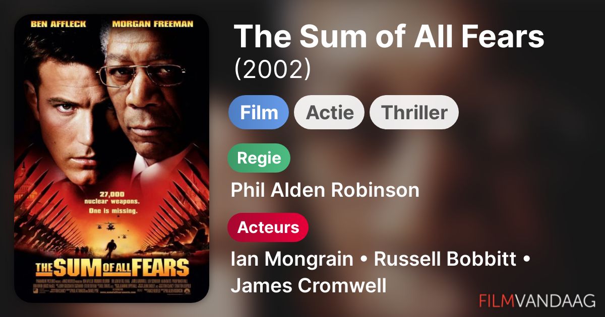 The Sum of All Fears (film, 2002) - FilmVandaag.nl