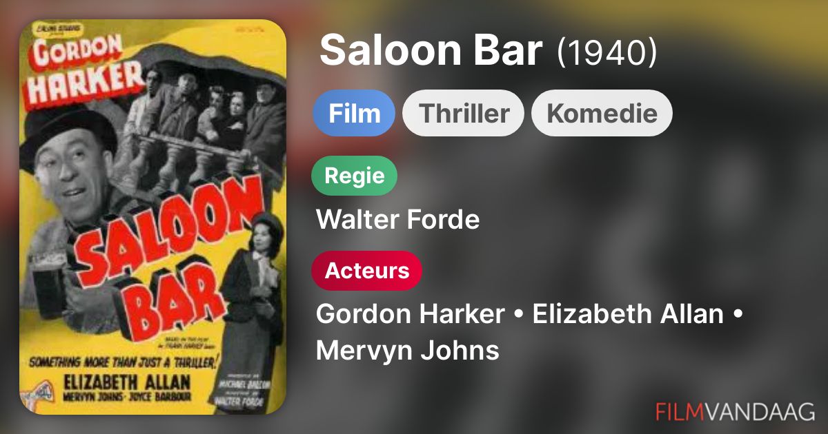 Saloon Bar (film, 1940) - FilmVandaag.nl