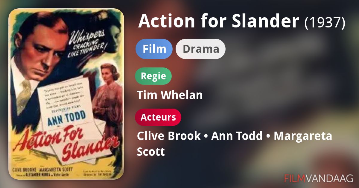 Action for Slander (film, 1937) - FilmVandaag.nl