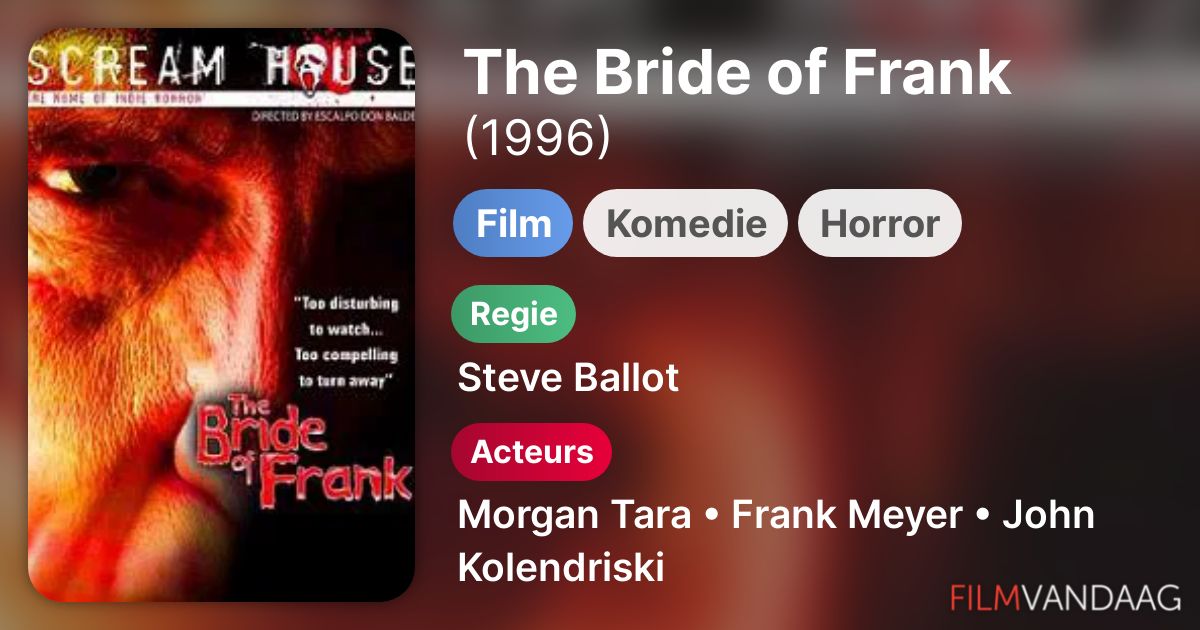 The Bride of Frank (film, 1996) - FilmVandaag.nl