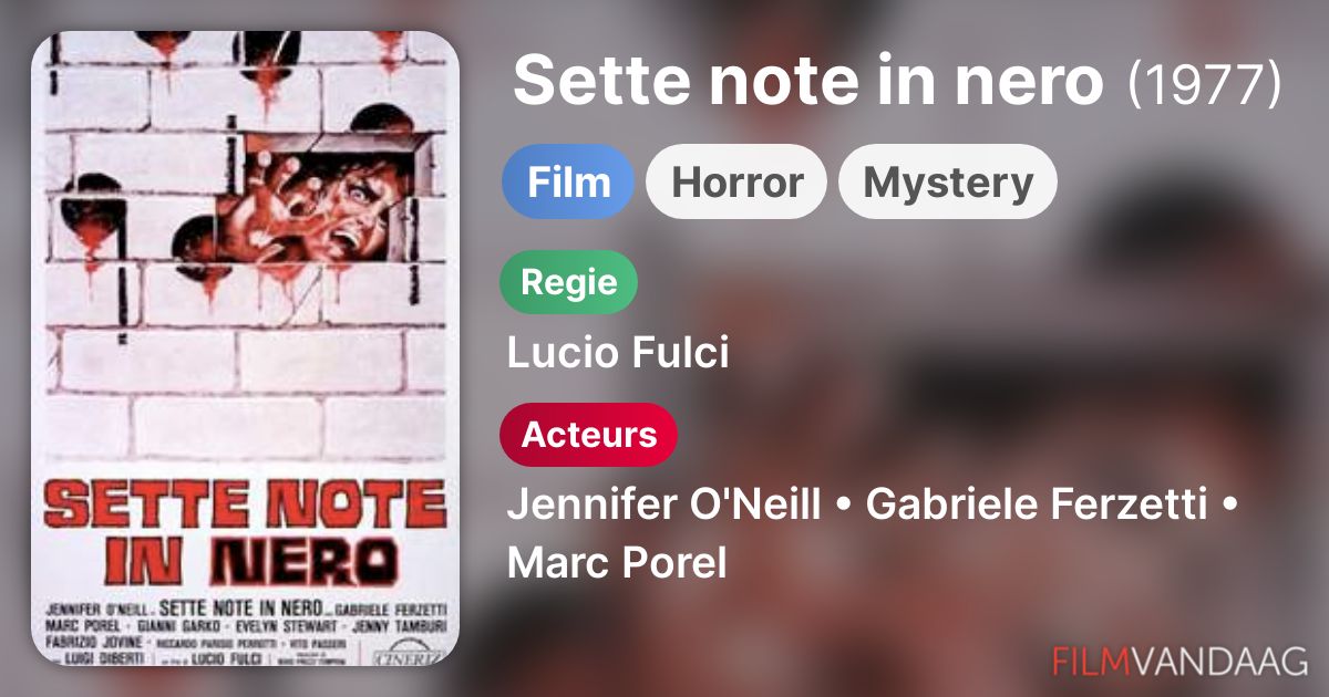 Sette note in nero (film, 1977) - FilmVandaag.nl
