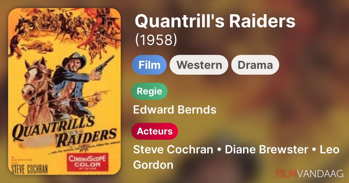 Quantrill's Raiders (film, 1958) - FilmVandaag.nl