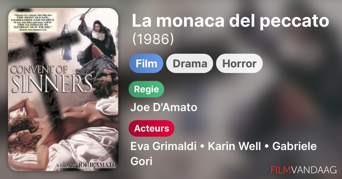 La monaca del peccato (film, 1986) - FilmVandaag.nl