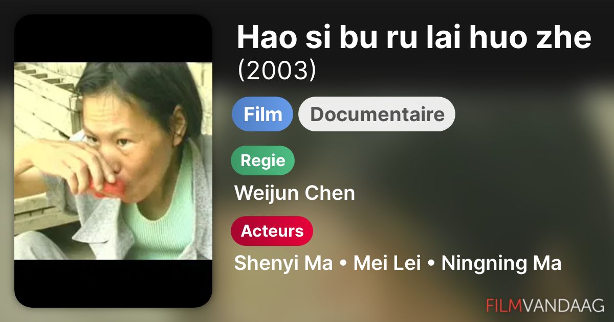 Hao si bu ru lai huo zhe (film, 2003) - FilmVandaag.nl