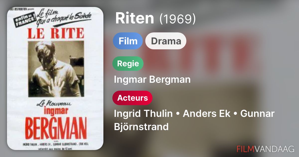 Riten (film, 1969) - FilmVandaag.nl
