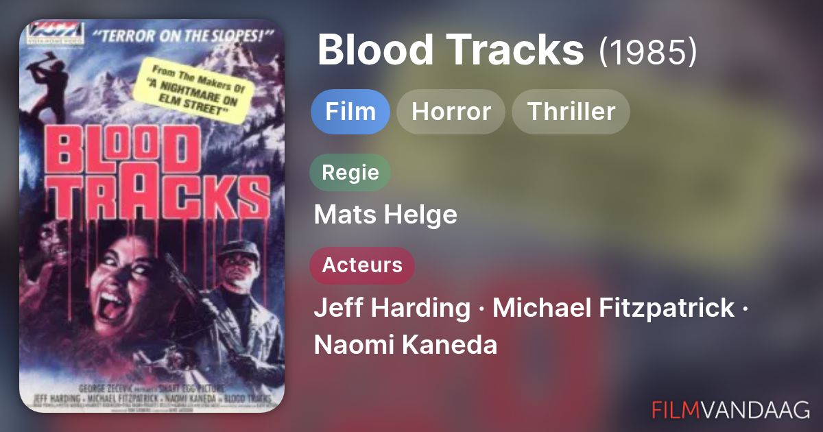 Blood Tracks (film, 1985) - FilmVandaag.nl