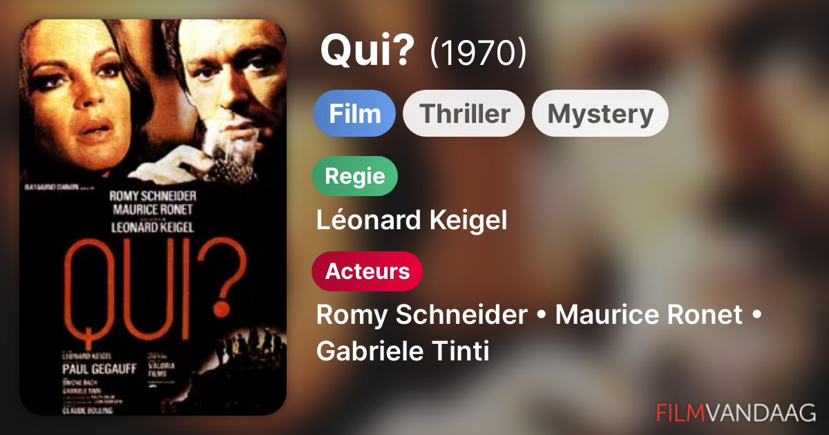 Qui? (film, 1970) - FilmVandaag.nl