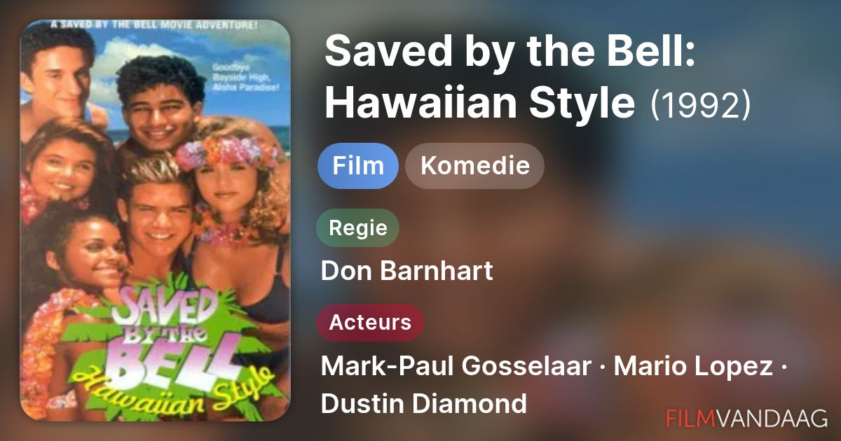 Saved By The Bell Hawaiian Style Film 1992 Filmvandaag Nl