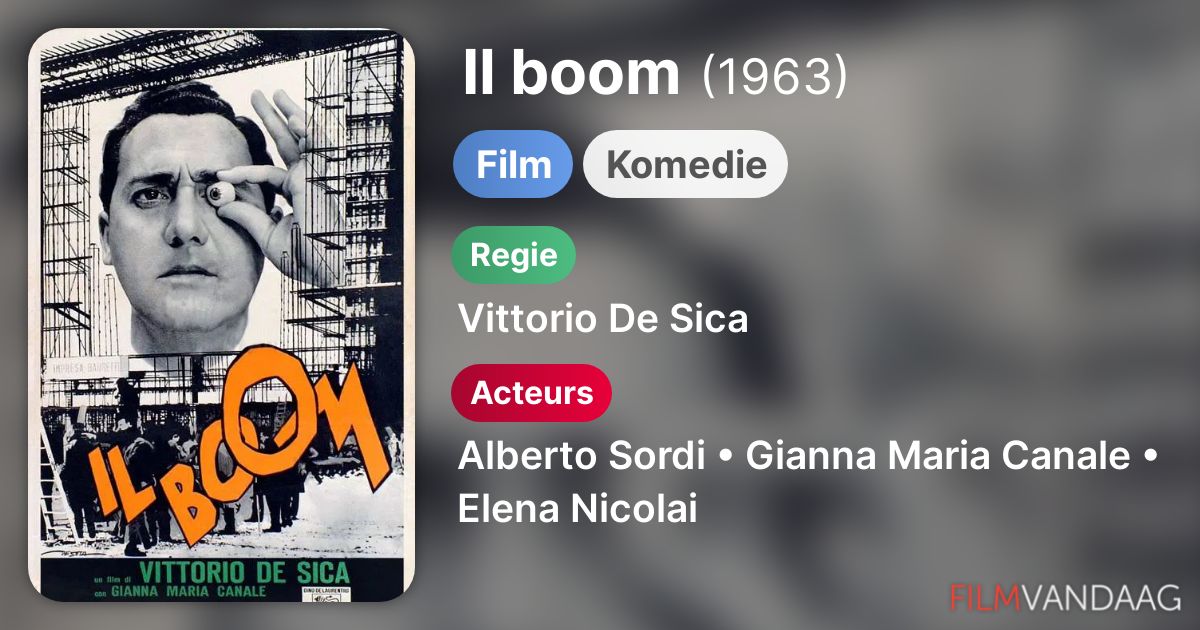 Il boom (film, 1963) Nu Online Kijken - FilmVandaag.nl