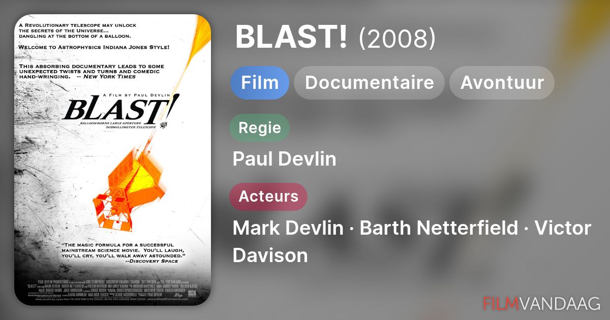 BLAST! (film, 2008) - FilmVandaag.nl
