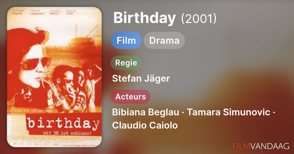 Birthday (film, 2001) - FilmVandaag.nl