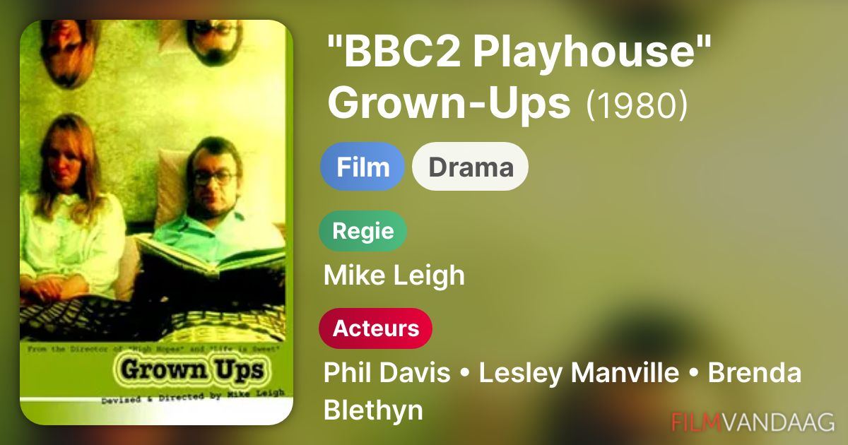 "BBC2 Playhouse" Grown-Ups (film, 1980) Nu Online Kijken - FilmVandaag.nl