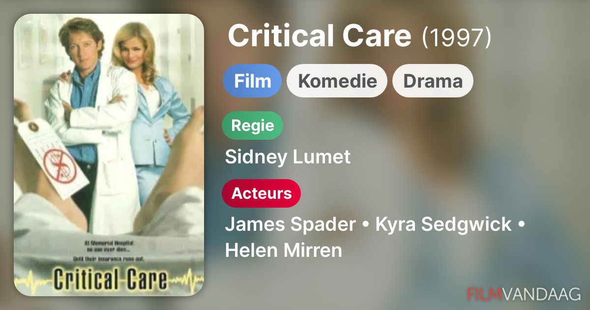 Critical Care (film, 1997) - FilmVandaag.nl
