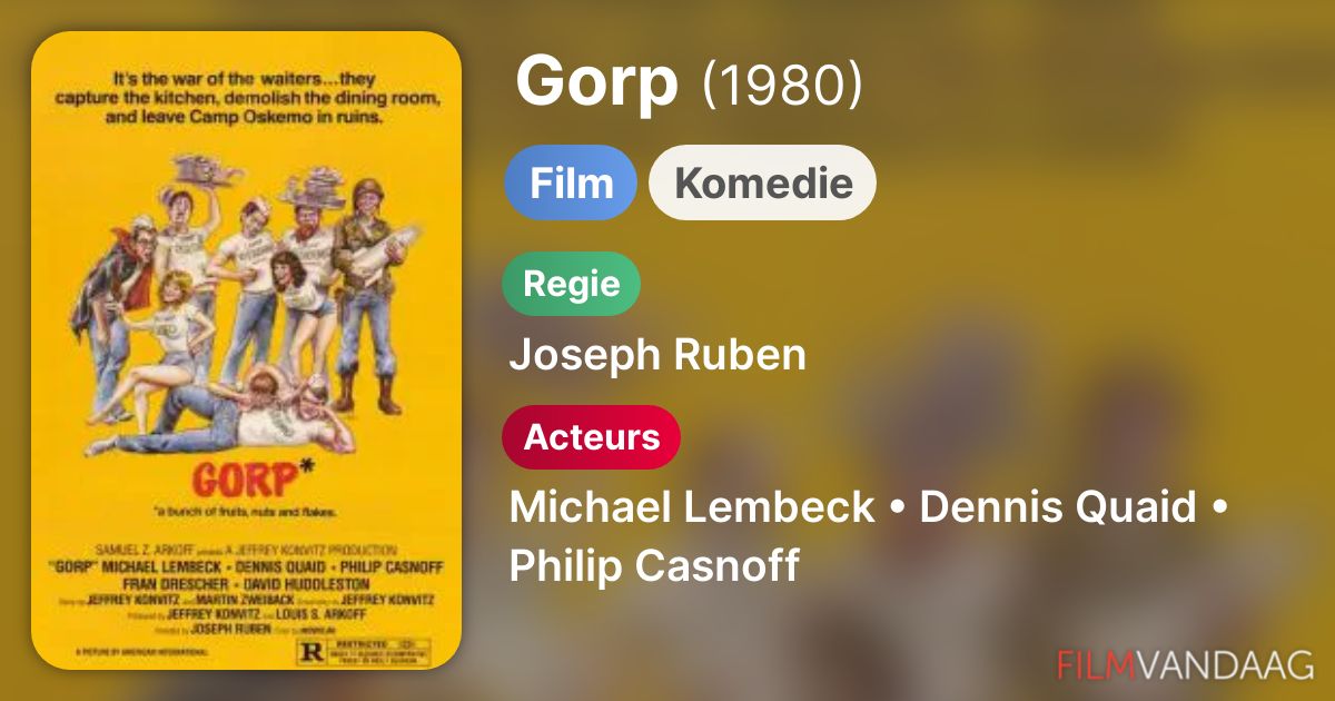 Gorp (film, 1980) - FilmVandaag.nl