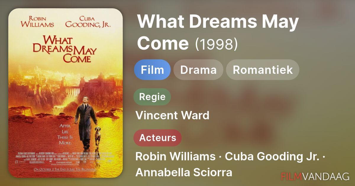 What Dreams May Come (film, 1998) Nu Online Kijken - FilmVandaag.nl