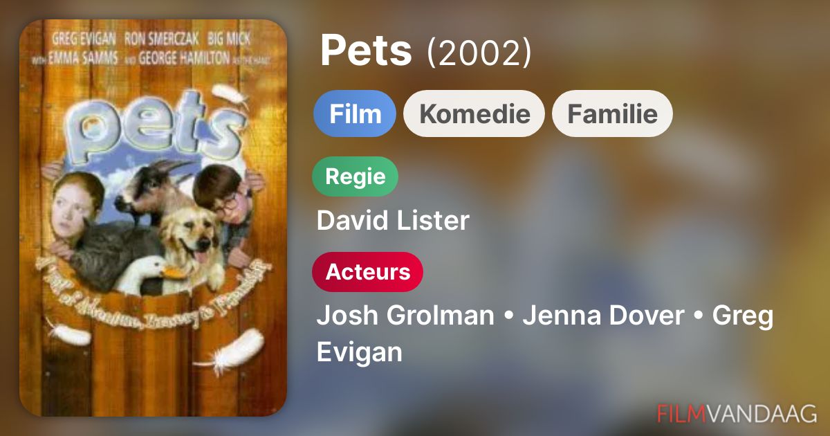 Pets (film, 1999) - FilmVandaag.nl