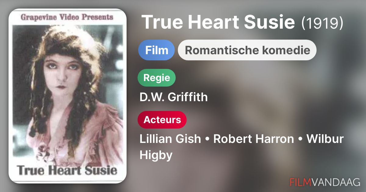 True Heart Susie (film, 1919) - FilmVandaag.nl