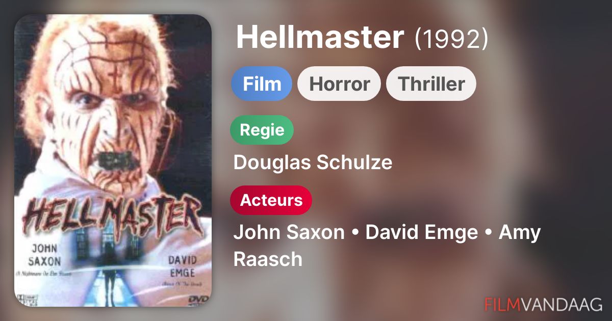 Hellmaster (film, 1992) Nu Online Kijken - FilmVandaag.nl