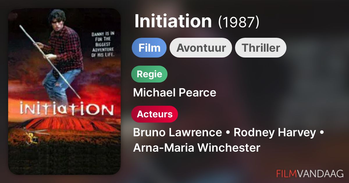 Initiation (film, 1987) - FilmVandaag.nl