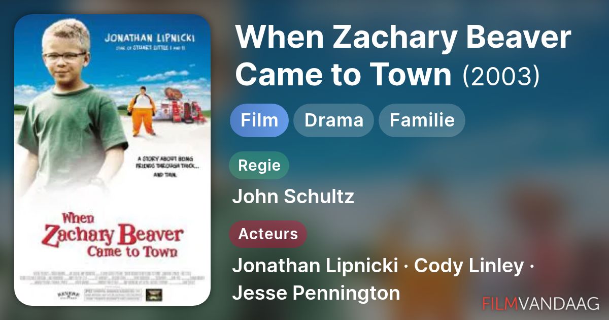 When Zachary Beaver Came to Town (film, 2003) - FilmVandaag.nl
